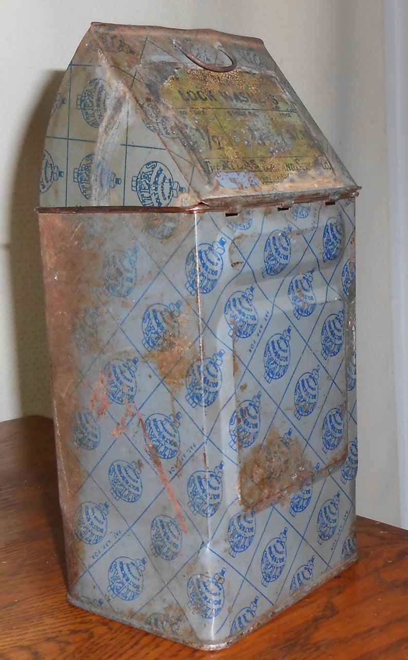 Antique Metal Hardware Washer Tin Store Display Hardware Store - Etsy