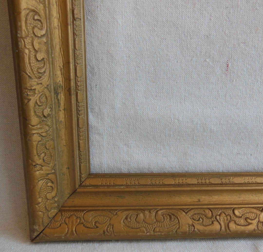 Vintage Wood Gold Picture Frame Engraved Carved Wooden Art Frame Gild ...