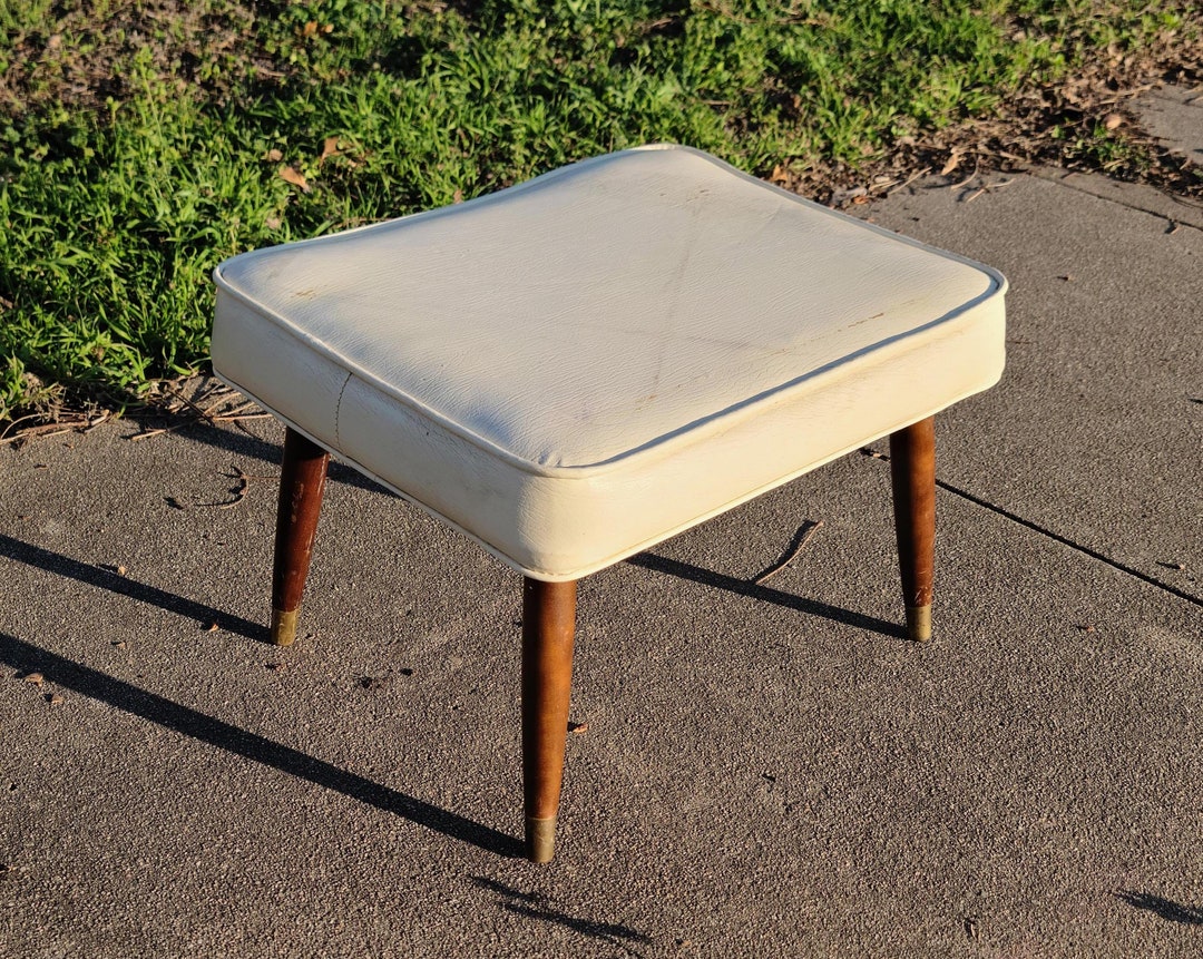 Mid Century Modern Taper Leg Foot Stool Bench Stool Ottoman - Etsy
