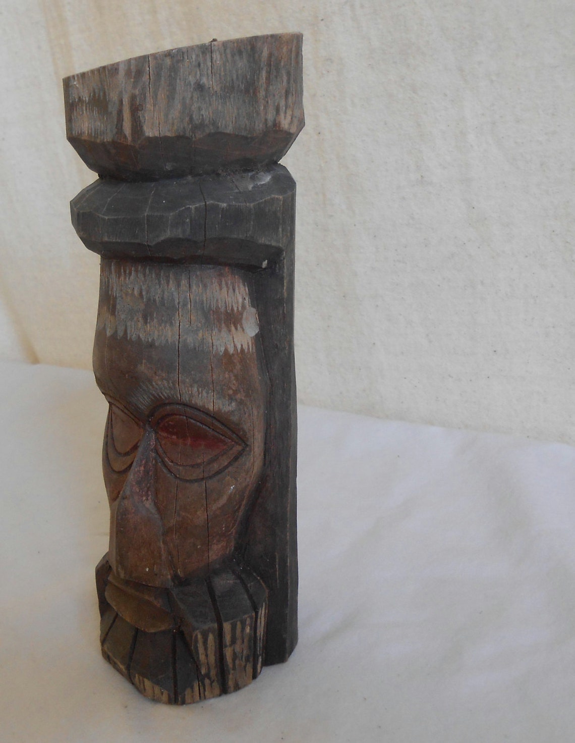 Vintage Hand Carved Totem Face From Jamica - Etsy