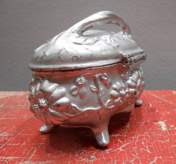 Antique Victorian German Made Jewelry Box Metal Trink… - Gem