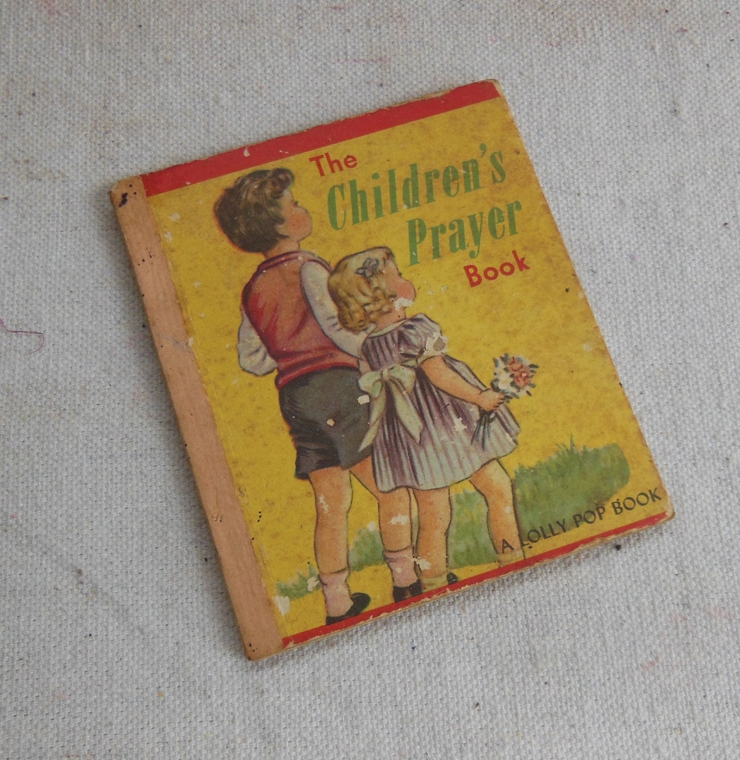Antique Miniature Childrens Prayer Book 1949 A Jolly Pop Book Religious ...
