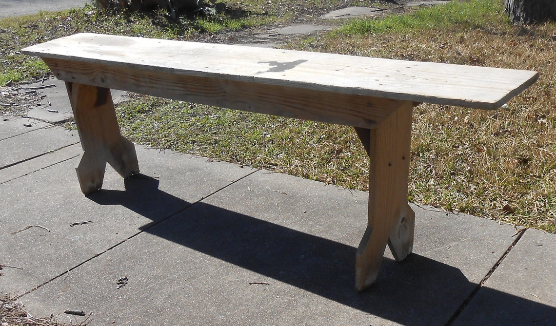 Antique Handmade Farmhouse Bench 6 Ft Solid Wood Shabby Chic | Etsy