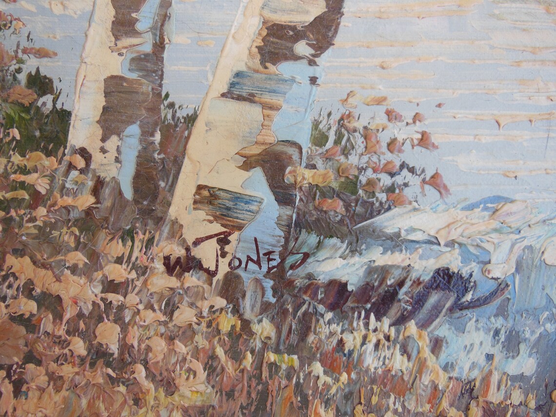 Vintage John W Jones Original Art Large Oil Painting 26 X 22 - Etsy