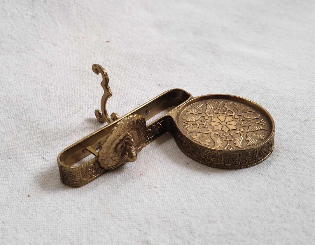 Vintage Engraved Brass Teacup Saucer Holder Cup Plate Display Stand - Etsy