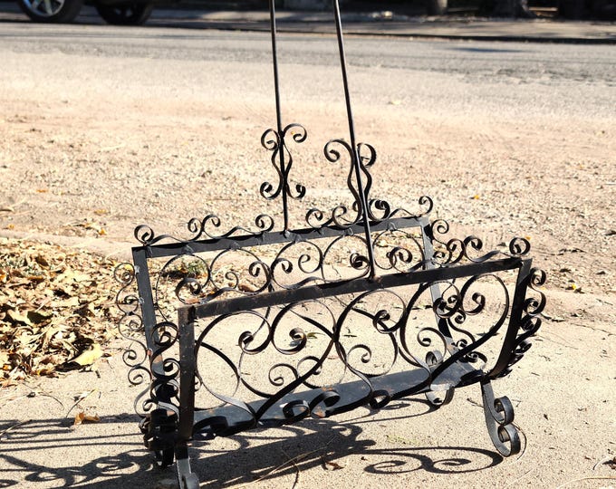 Southern Living Magazine Rack Black Metal Scroll Design Storage Holder ...