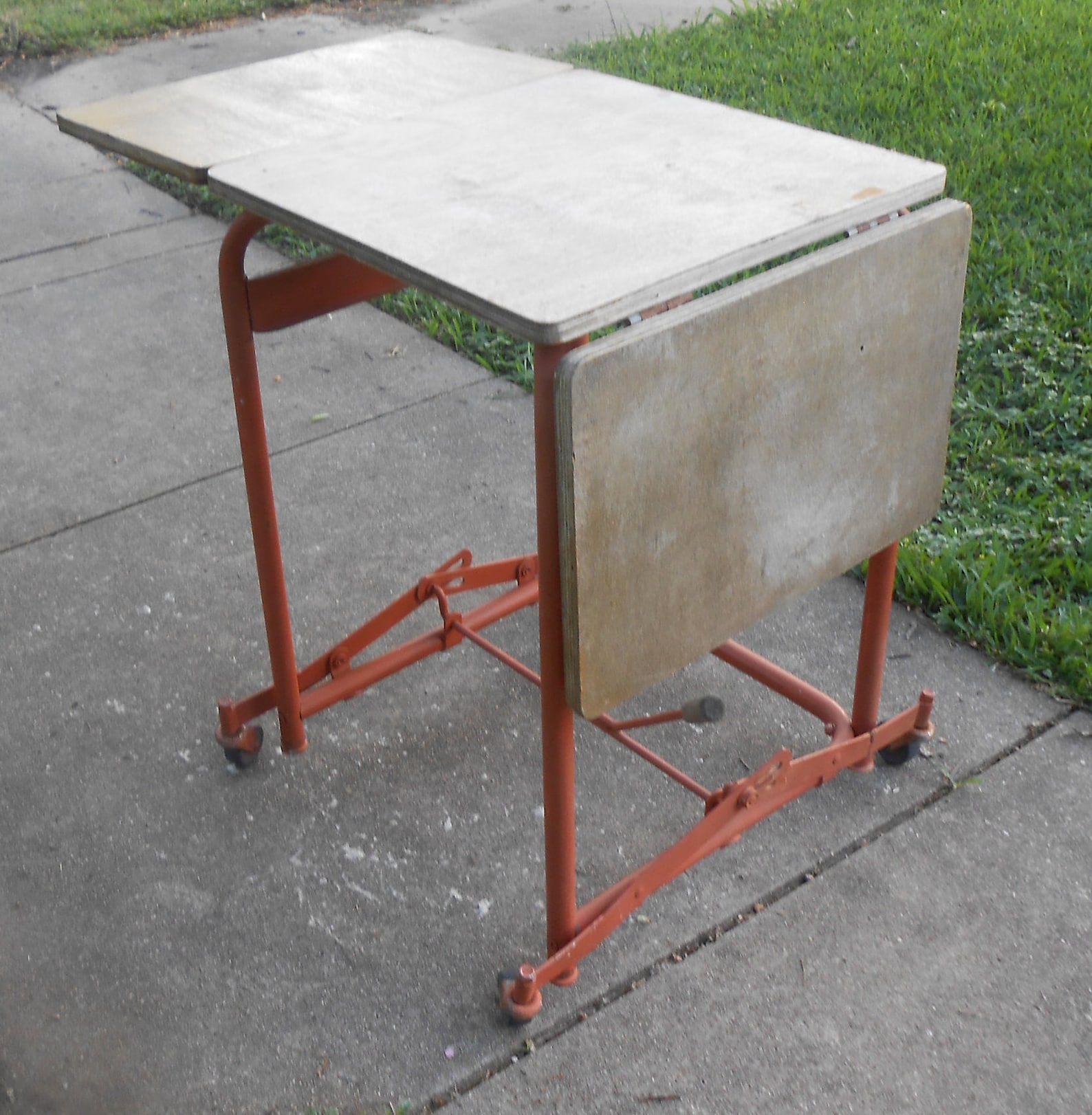 Vintage Typewriter Table Heavy Metal Frame Drop Leaf - Etsy