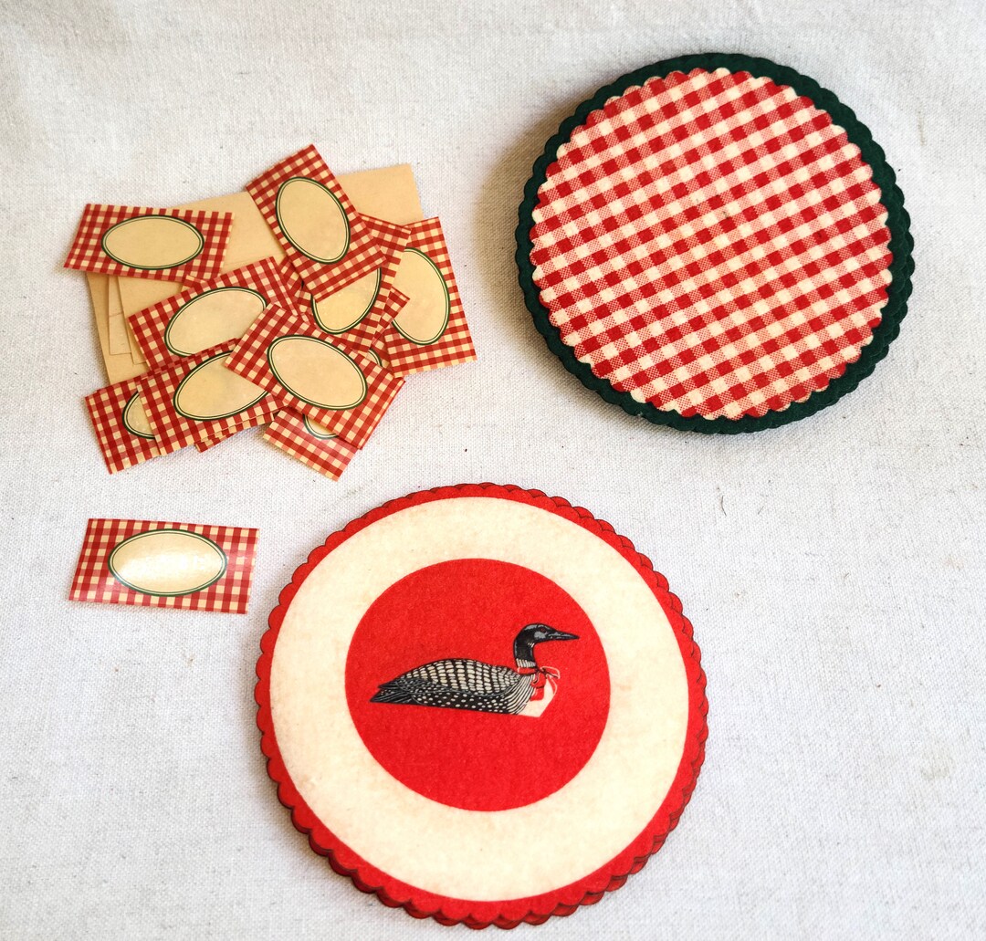 Vintage Felt Canning Jar Lid Covers Toppers Decorative Canning Supply ...