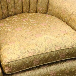 Vintage 1940 Wingback Channel Back Arm Chair Queen Anne Mahogany ...