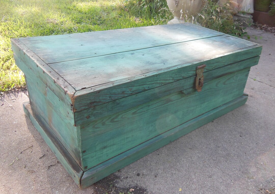 Antique Handmade Wood Trunk - Etsy