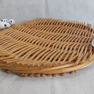Vintage Oblong Delft Basket Tray for FO Merz & Company Rare Ceramic ...