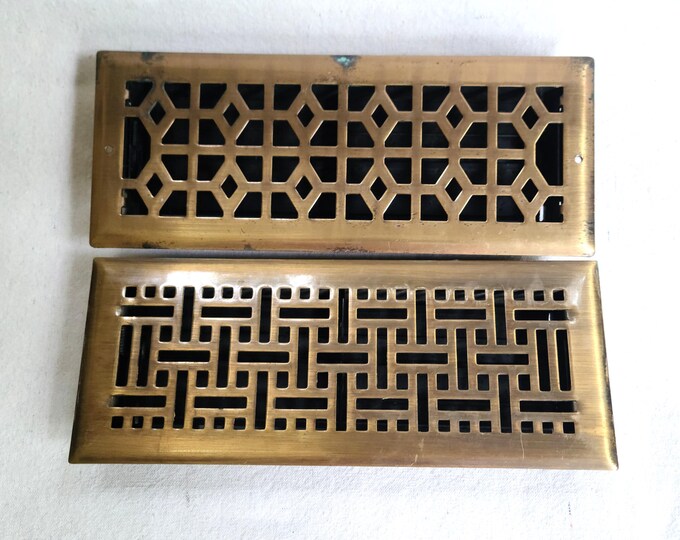 Vintage Decorative Brass Heat Registers Furnace Floor Vent Covers - Etsy