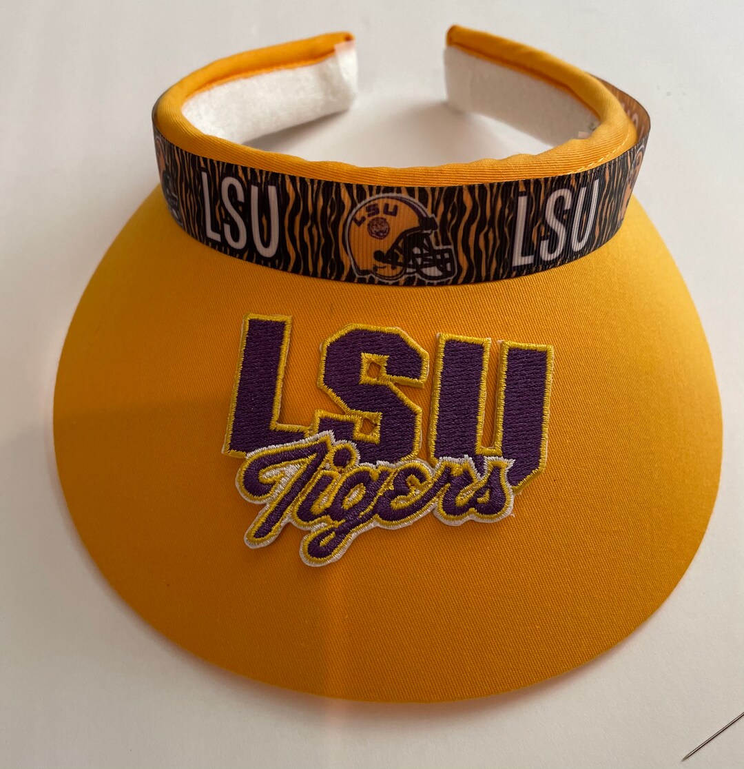 LSU Football Team Sun Visor, LSU Sun Visor Yellow and Purple, - Etsy