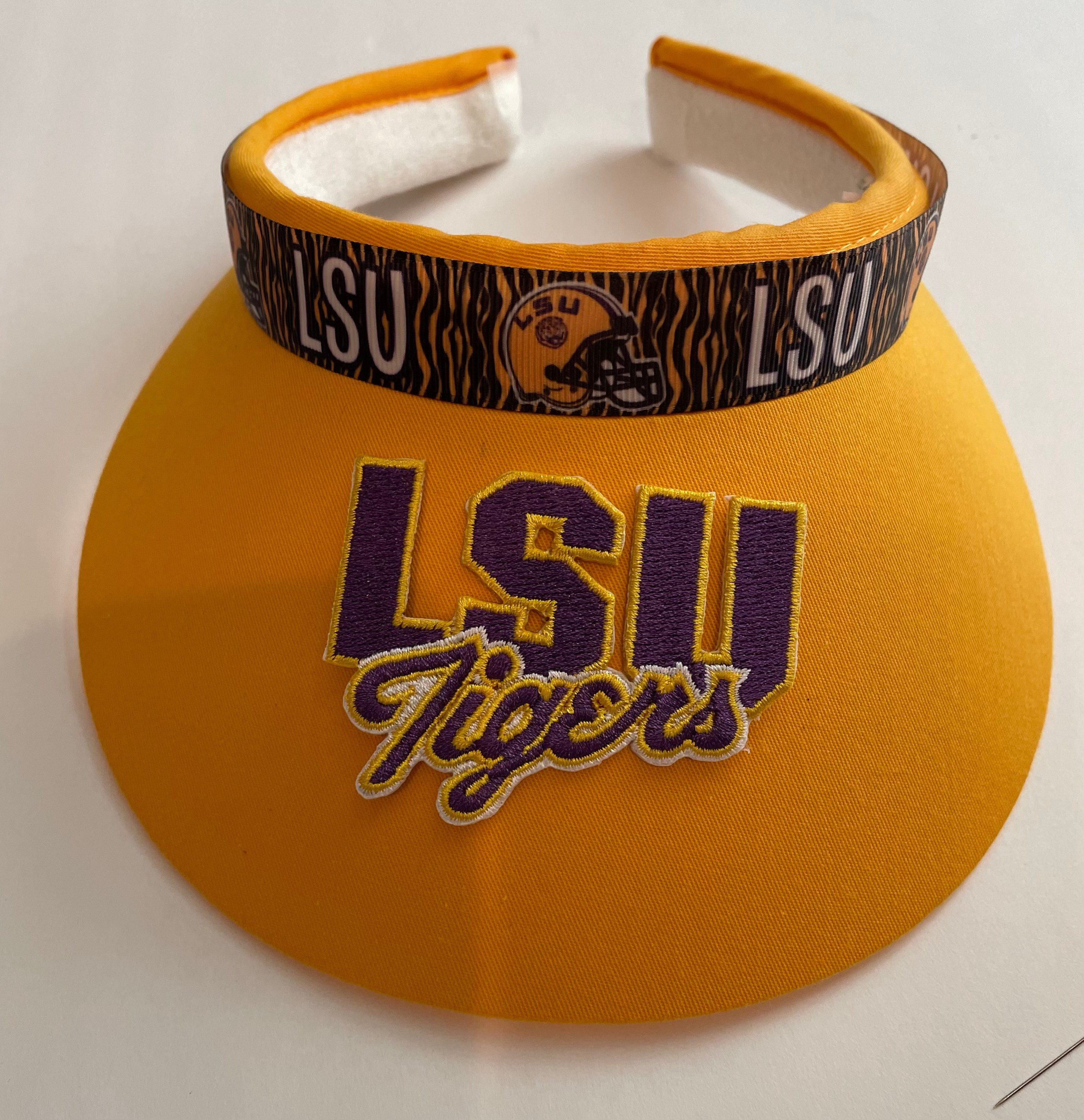 LSU Football Team Sun Visor, LSU Sun Visor Yellow and Purple, - Etsy