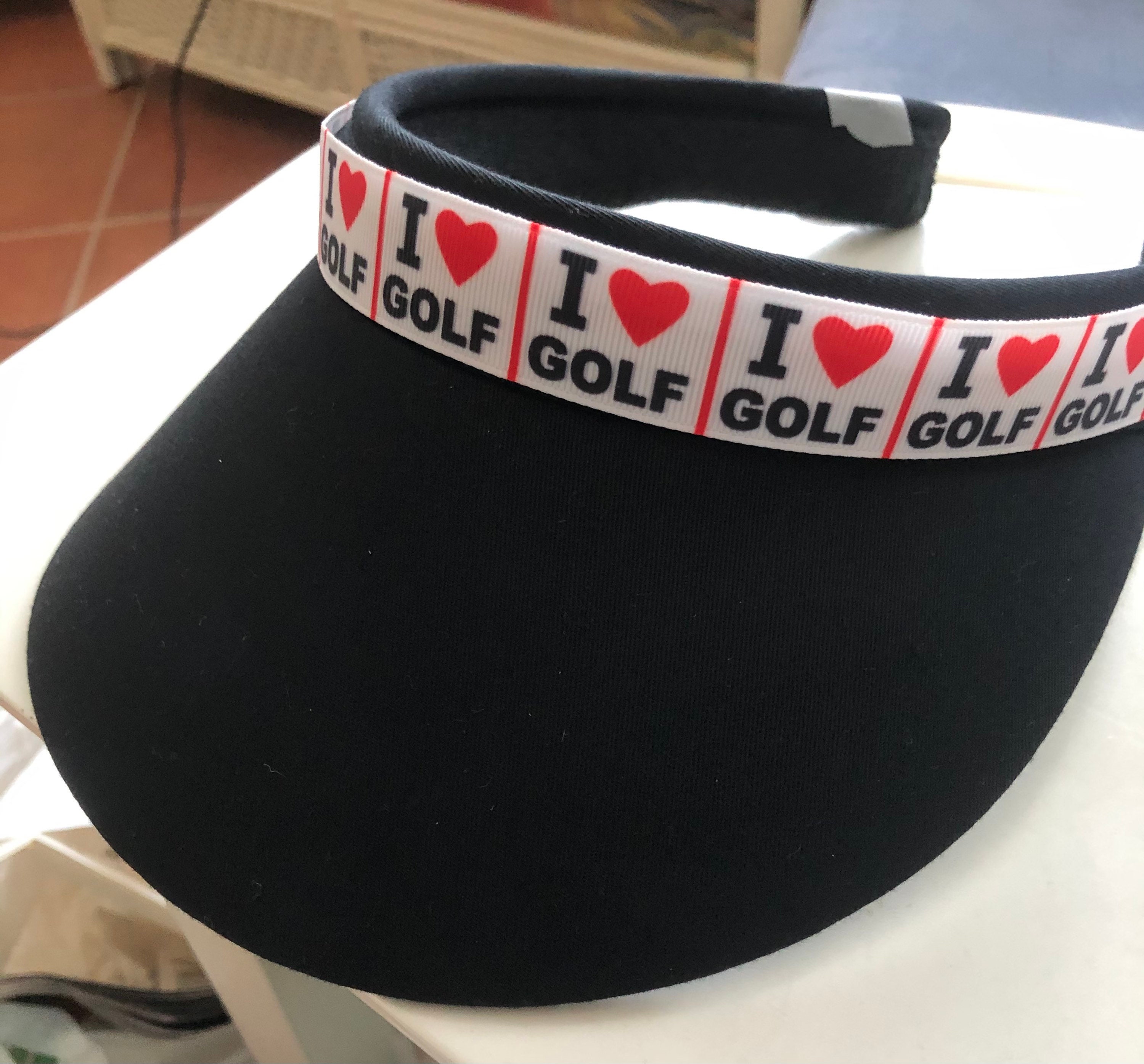 Visera para golf, visera para golf decorada a mano con cinta de ...