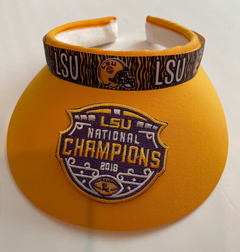 LSU Football Team Sun Visor, LSU Sun Visor Yellow and Purple, - Etsy