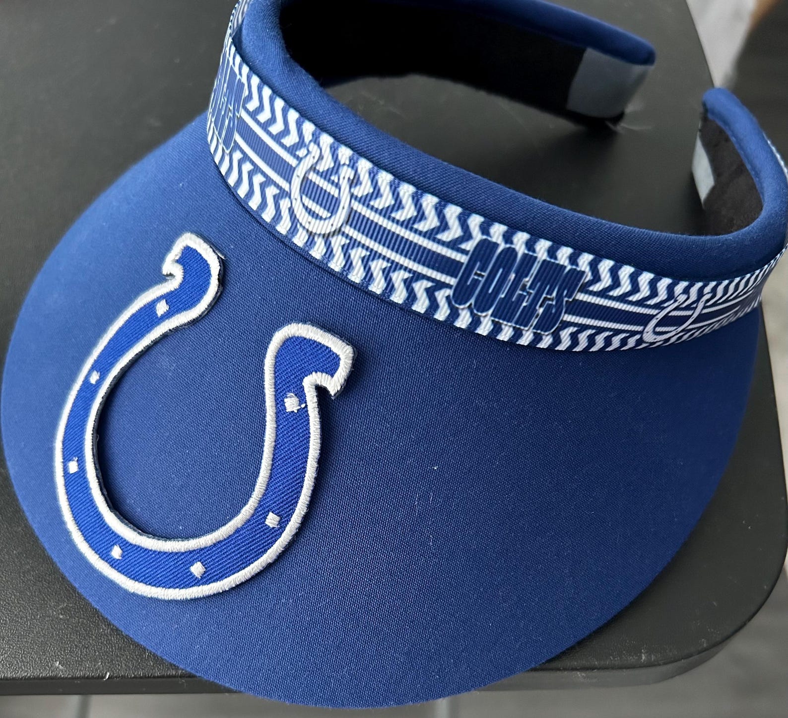 Indianapolis Pro Football Team Sun Visor, Blue and White Team Colors ...