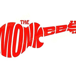 1960s the Monkees TV Show Guitar Logo DIGITAL Art Download Printable ...