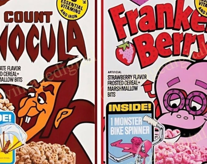 Cap'n Crunch Monster Art Cereal Print Black Light Version Retro ...