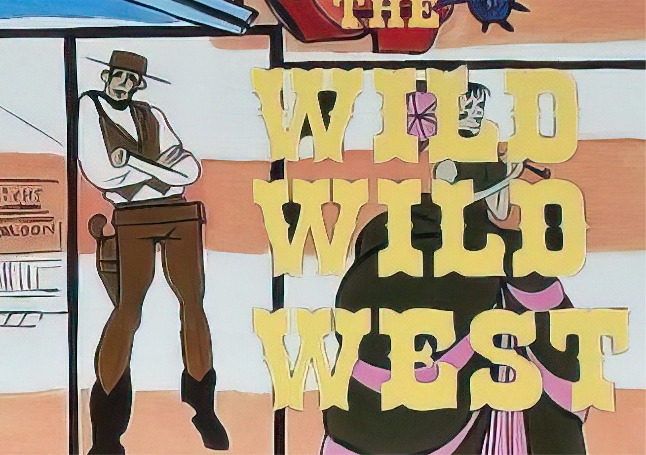 1960s the Wild Wild West TV Show Cartoon Opening Digital Art Download Printable - Instant ...