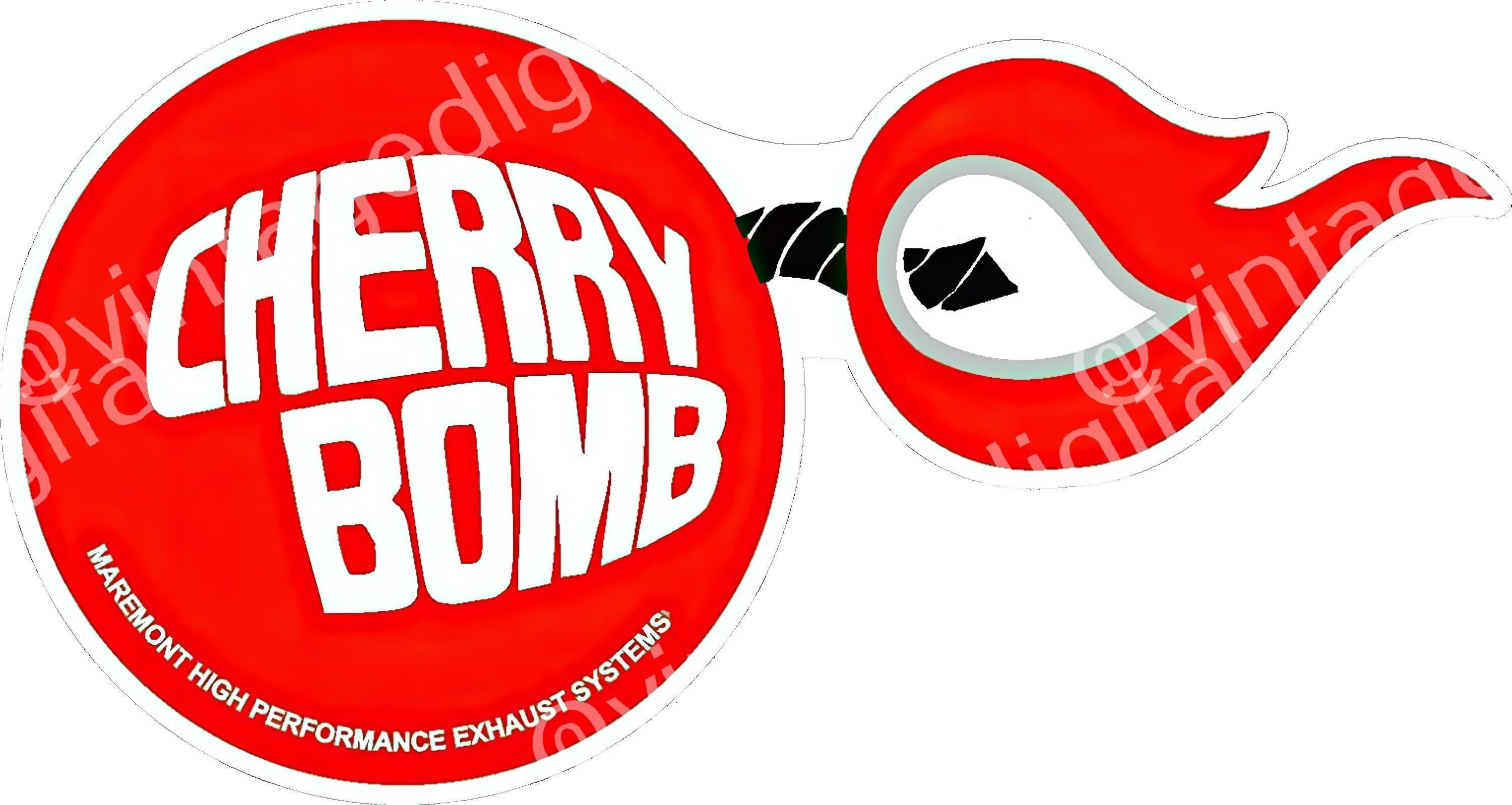 Vintage 1970s Cherry Bomb Muffler Iron-on T-shirt Transfer Digital ...