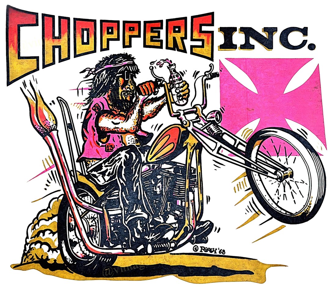 Vintage 1960s Choppers Inc Biker Iron-on T-shirt Transfer DIGITAL ...