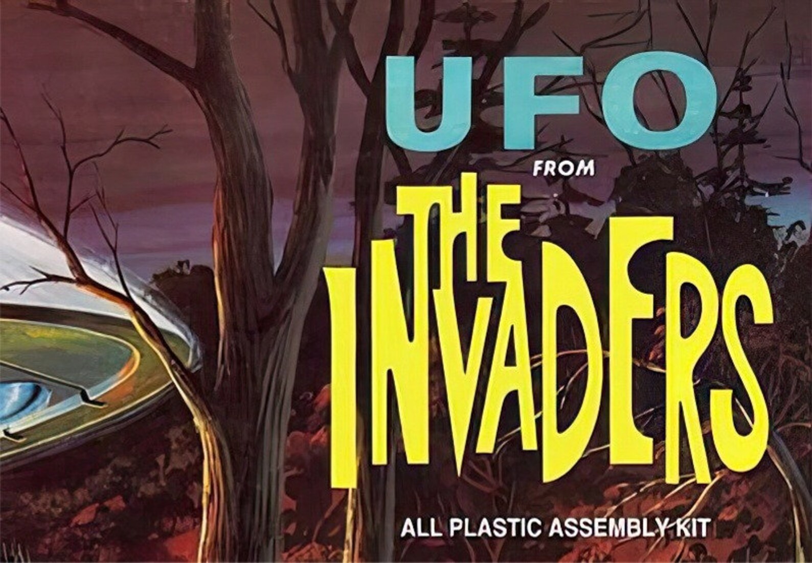 Vintage 1960s Aurora UFO the Invaders Model Kit Replica Box Cover ...