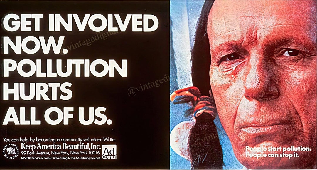 Vintage 1970s Keep America Beautiful Replica Pollution Ad Digital ...