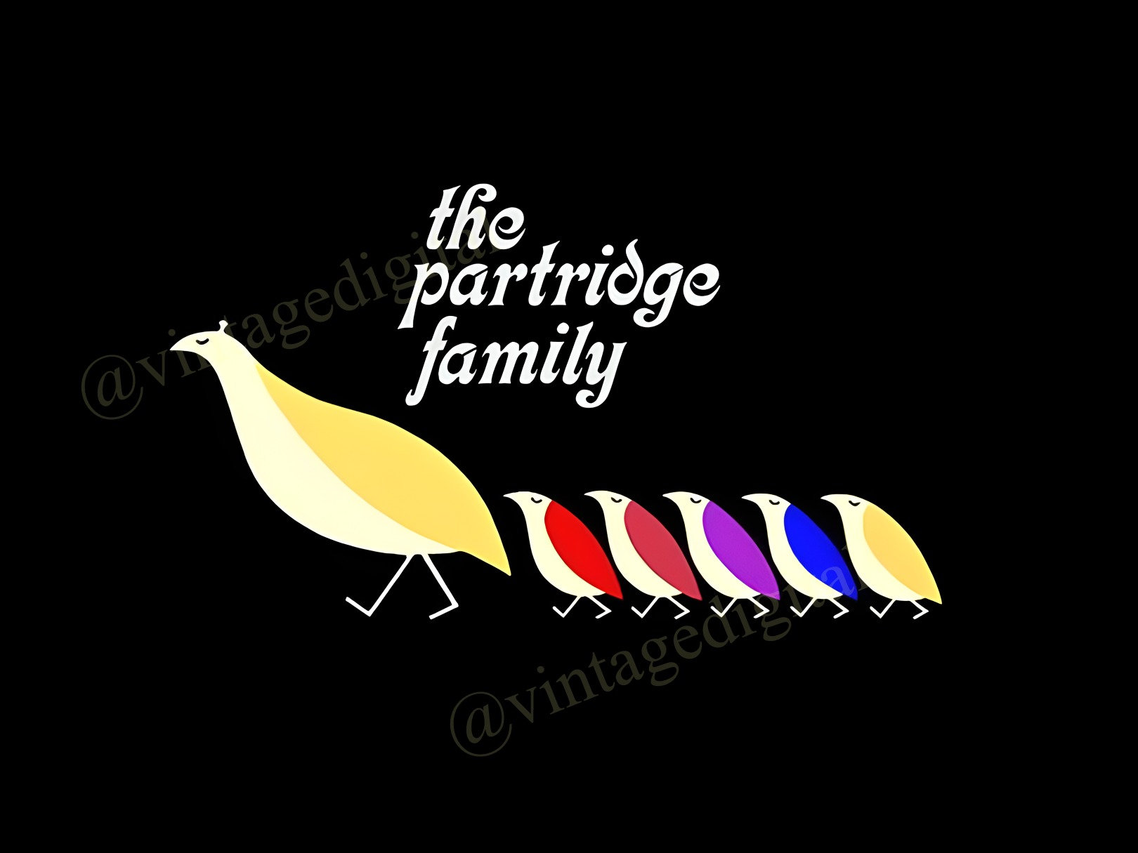 1970s the Partridge Family TV Show Logo Digital Art Download Printable ...