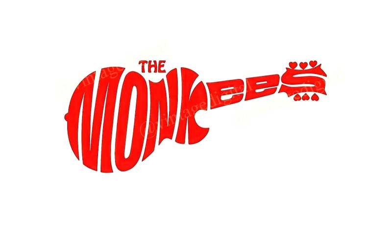 1960s the Monkees TV Show Guitar Logo DIGITAL Art Download Printable ...