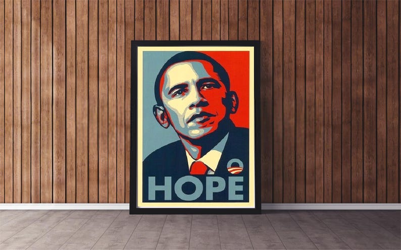 Barack Obama Hope Replica Poster Digital Art Download Printable ...