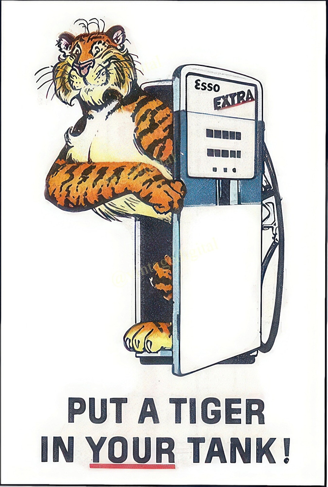 Vintage 1960s Esso Put A Tiger in Your Tank Ad Digital Download ...