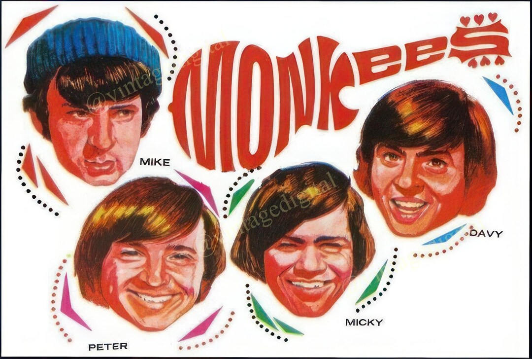 1960s the Monkees TV Show Lunchbox Art - Frameable Art DIGITAL Download ...