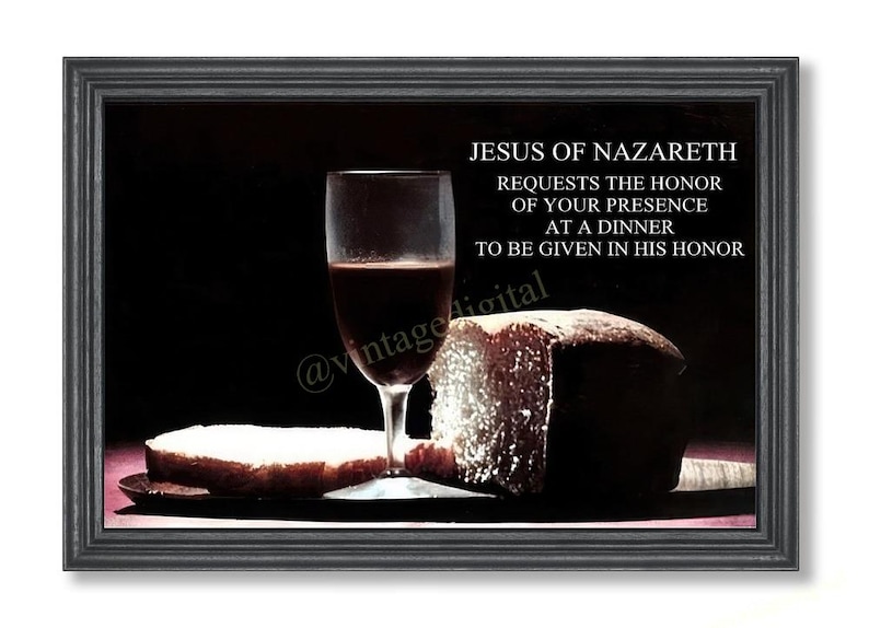 Vintage 1970s Argus Jesus of Nazareth Requests the Honor Last Supper ...