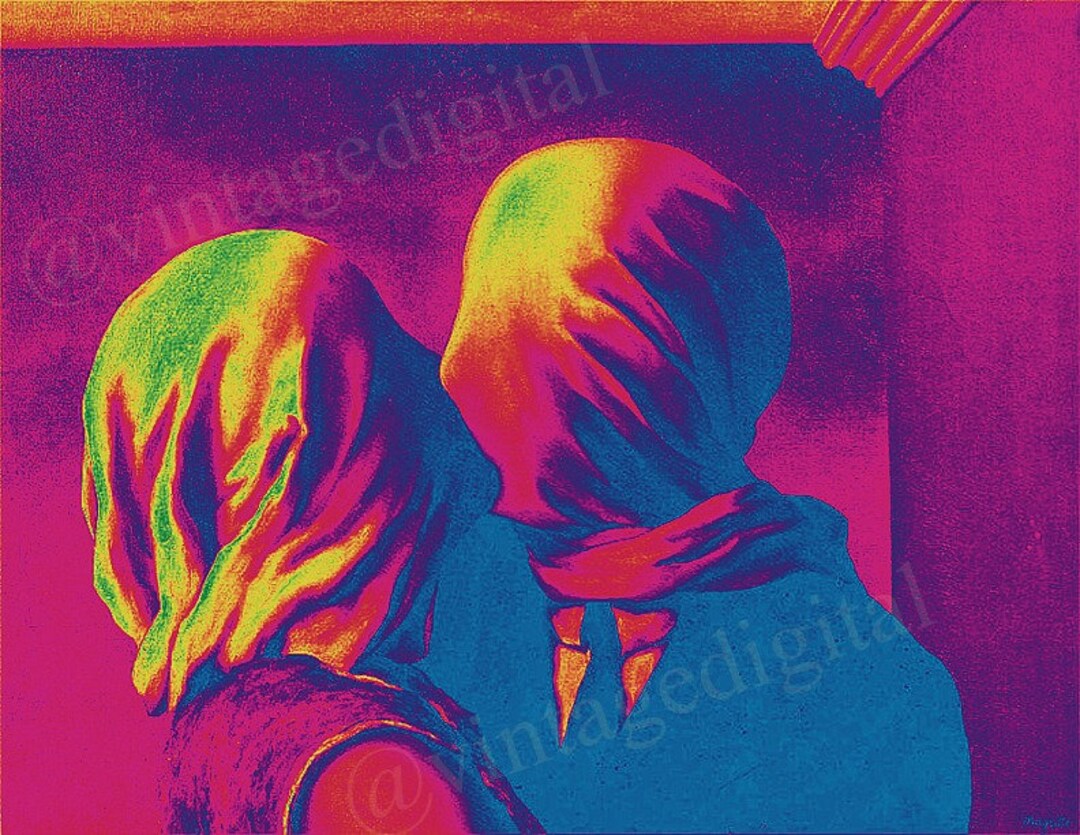 Magritte's the Lovers Thermal Frameable Art Digital Download Printable ...