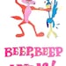 Vintage 1970 Beep, Beep Yuras Blacklight Poster Replica Digital ...