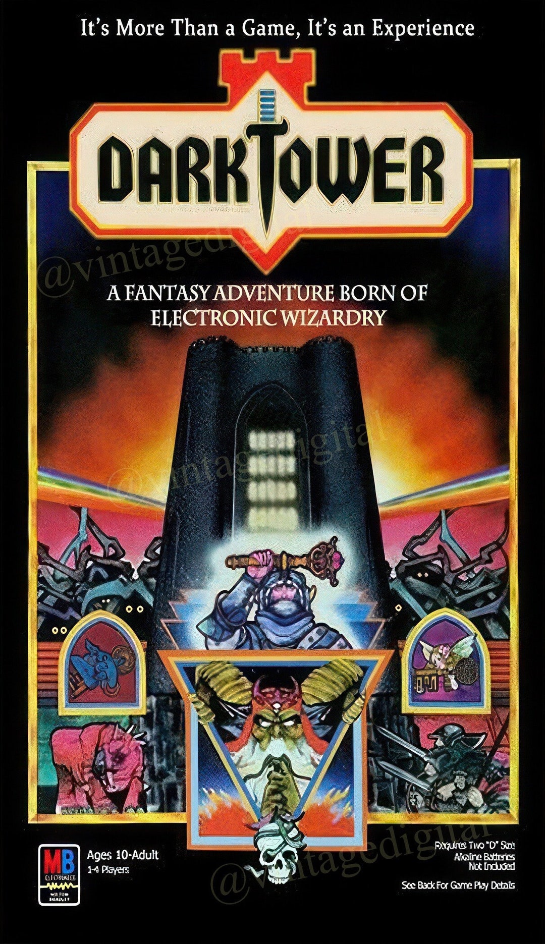 Vintage 1980s Dark Tower Board Game Box Cover - DIGITAL Download ...