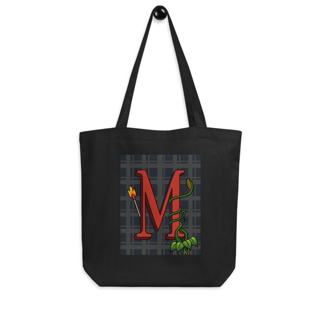 Tote Bag Letter M Monogram Bag Art Bag Monogram Tote - Etsy España