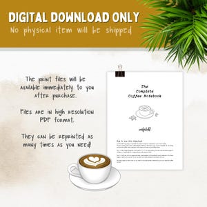 Coffee Journal Template Digital Download, Coffee Tasting Notebook and ...