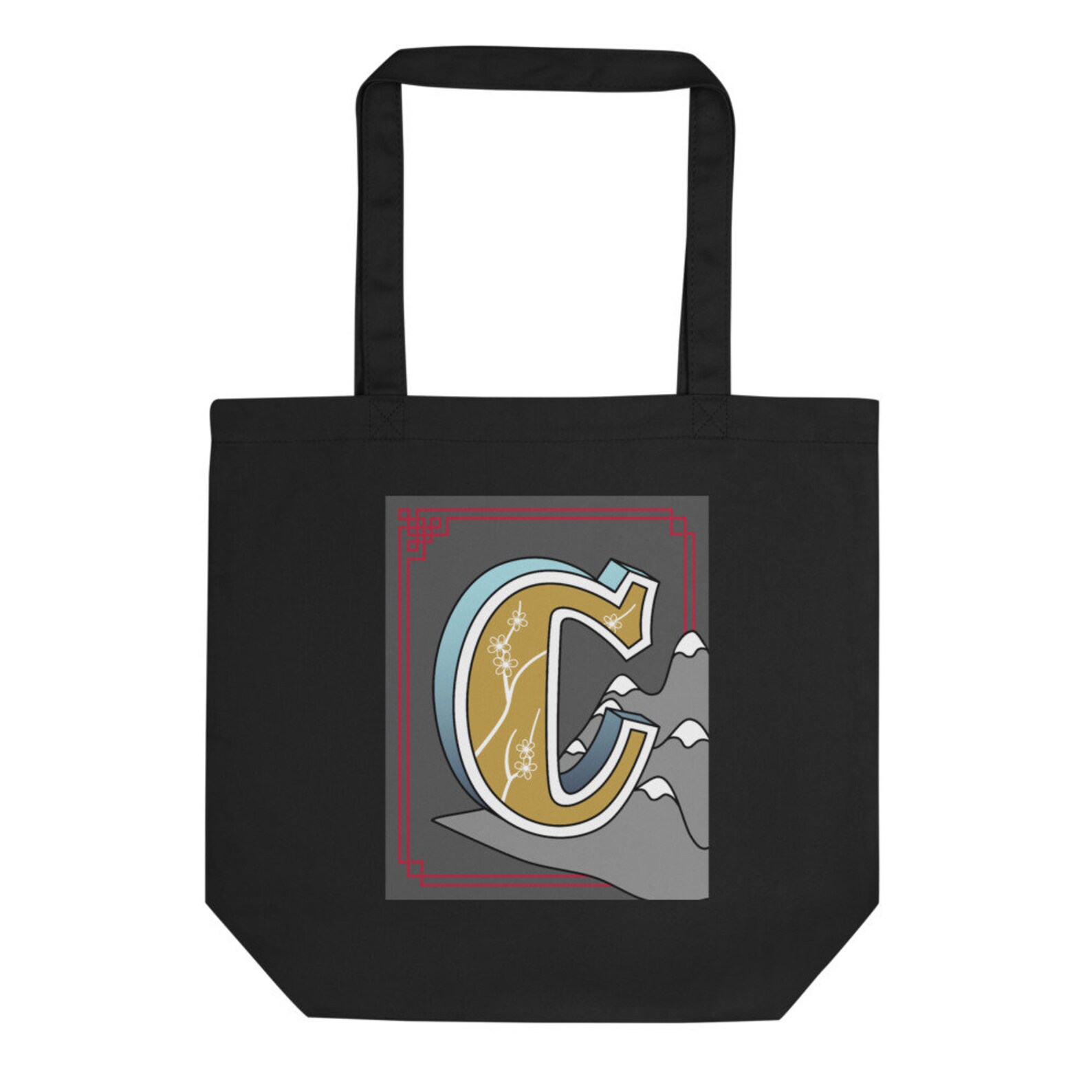 Tote Bag Letter C Monogram Bag Art Bag Monogram Tote - Etsy