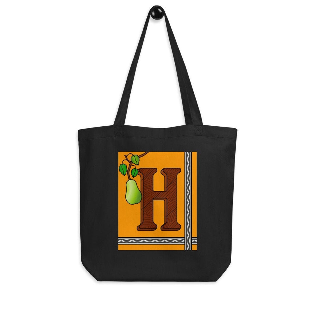 Tote Bag Letter H Monogram Bag Art Bag Monogram Tote - Etsy