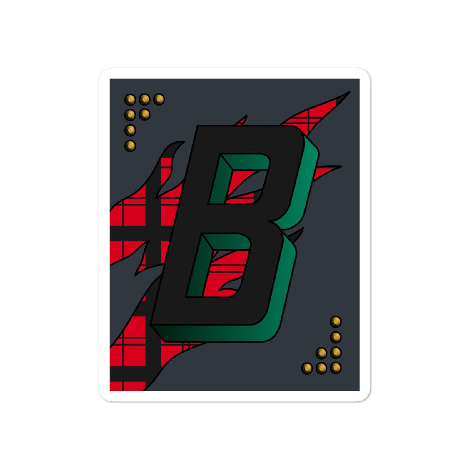 Sticker Letter B Vinyl Sticker Art Sticker Illustration - Etsy