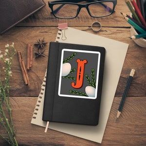 Letter J Vinyl Sticker, Monogram Typography Waterproof Decal Unique ...