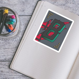 Sticker Letter B Vinyl Sticker Art Sticker Illustration - Etsy