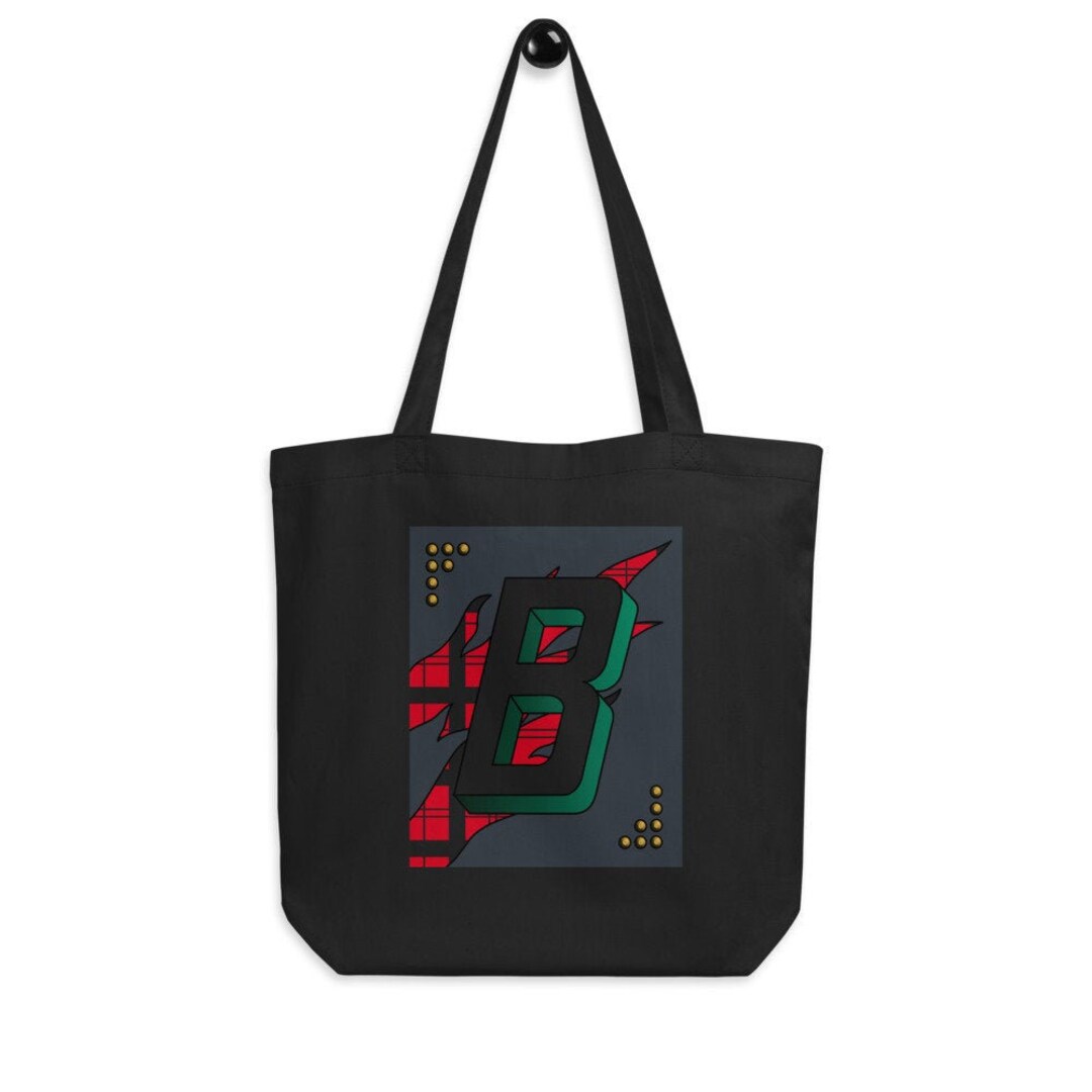 Tote Bag, Letter B Monogram Bag, Art Bag, Monogram Tote, Monogram Tote ...