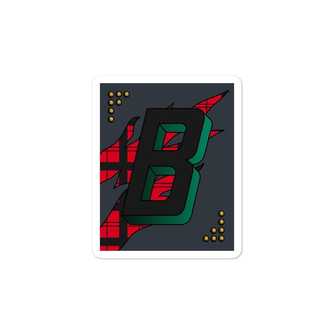 Sticker Letter B Vinyl Sticker Art Sticker Illustration - Etsy