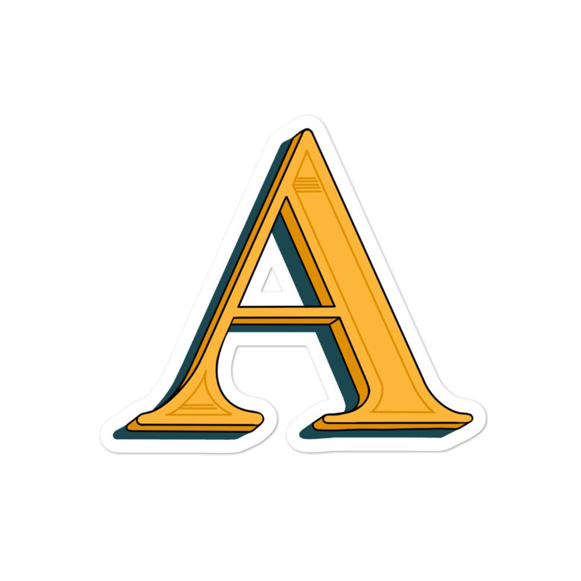 Sticker Letter A Vinyl Sticker Art Sticker Monogram | Etsy