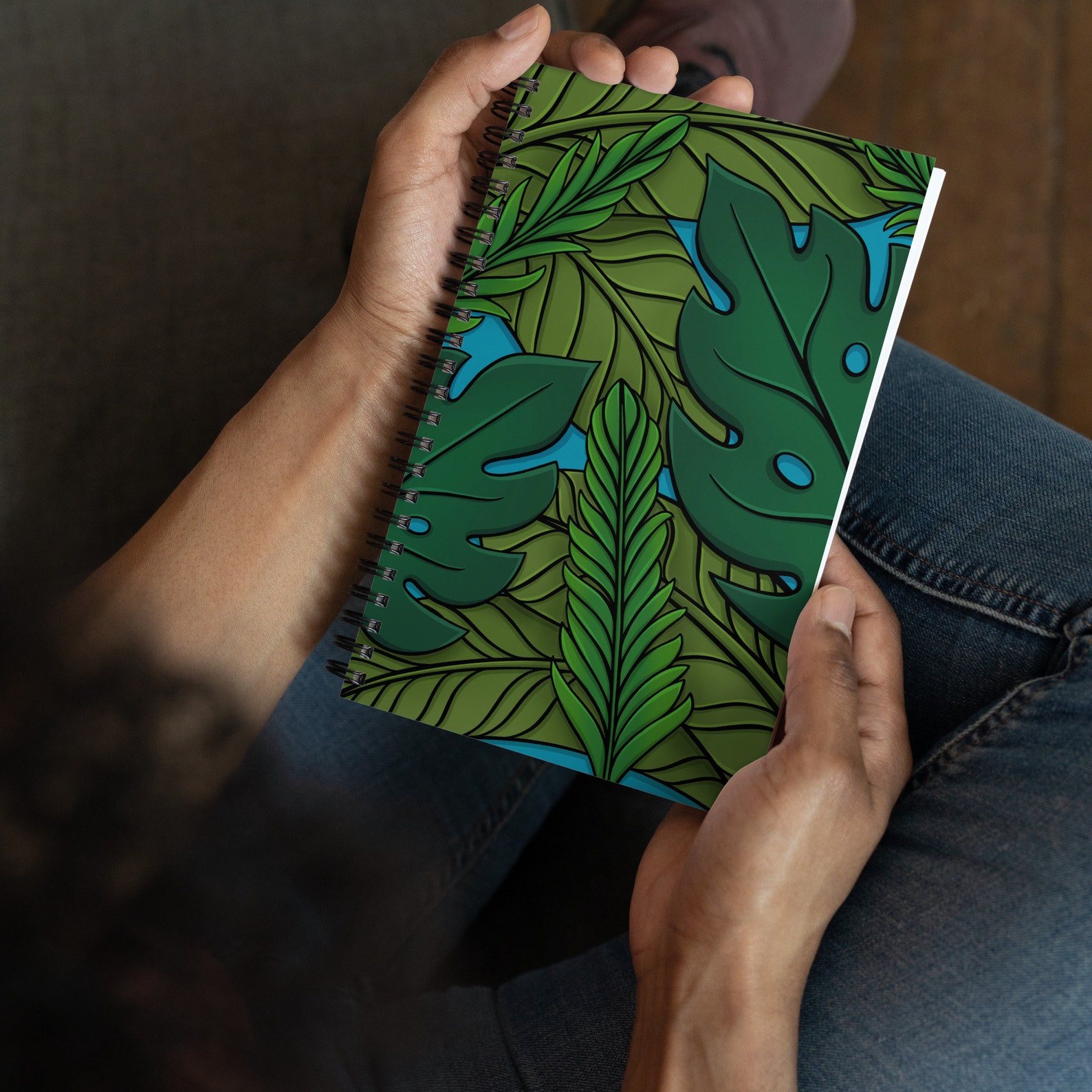Spiral Notebook, Tropical Leaves Art Journal - Etsy