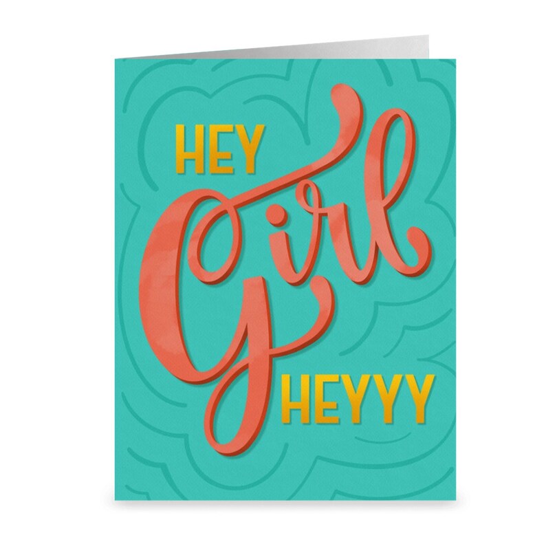 Hey Girl Heyyy Funny Blank Greeting Card, Thinking of You Card - Etsy