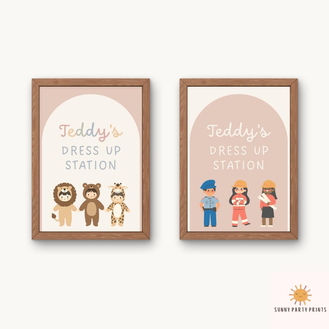FULLY EDITABLE - Dress up Station Poster Digital Canva Template - Etsy